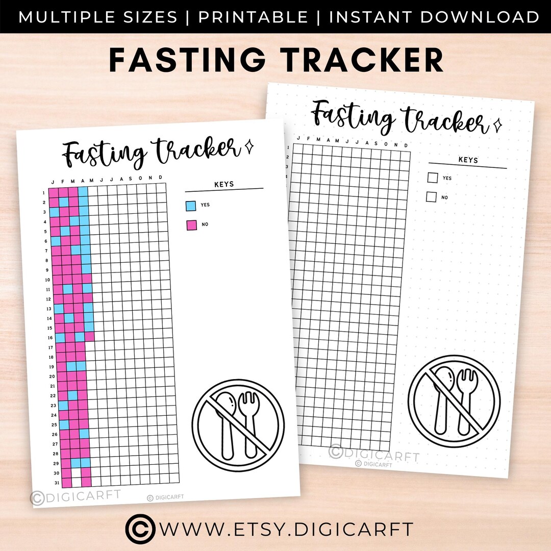Intermittent Fasting Tracker Journal Page Printable,weightloss Fitness ...