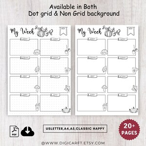 Autumn Journal Kit Printable,printable Fall Bucket List,bujo Autumn ...