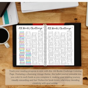 100 Book Challenge Tracker Printable,books Reading Challenge Templates ...