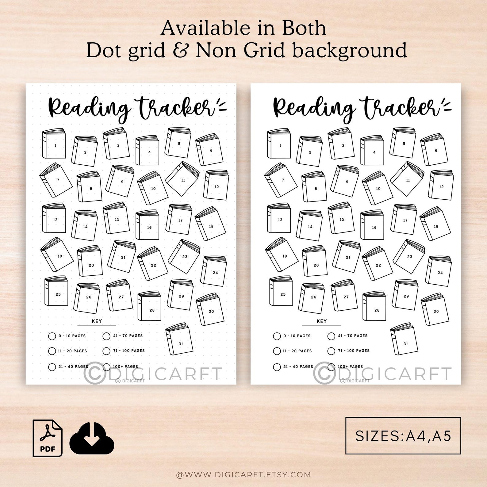 Monthly Reading Tracker Printable,daily Reading Habit Tracker Log ...