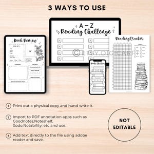 Book Reading Journal Bundle Printable Page,a5 Bullet Journal Pages ...