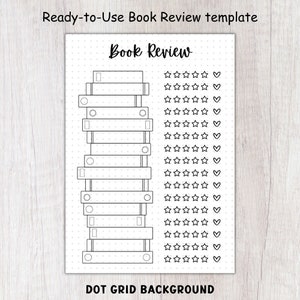 Book Review Template Printable,a5 Journal Reading Review Page,reading ...