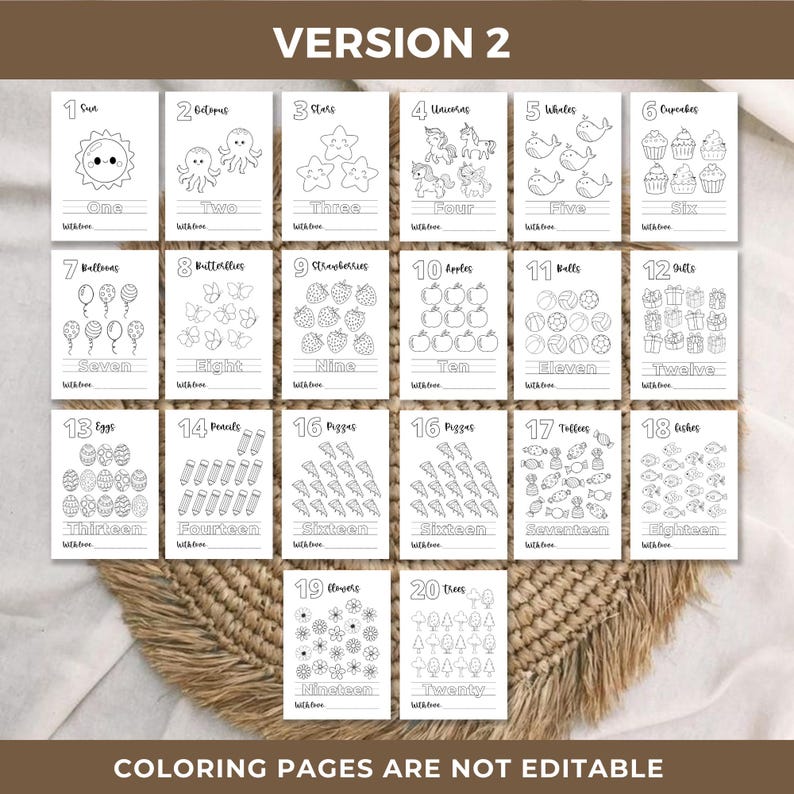 123 Baby Shower Coloring Guest Book Printable,babys First 123 Book,baby ...