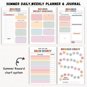 Summer Planner 2025 for Kids Printable,editable Summer Rules Checklist ...