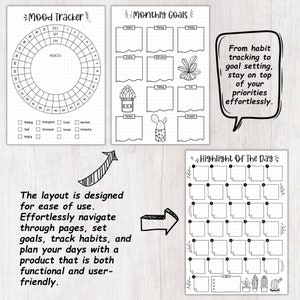 Monthly Trackers Bundle Printable A5 Bullett Journal Pages,this Month ...