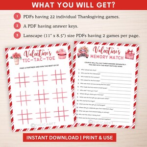 Valentine Day Games Bundle Printable,valentine Trivia,romantic ...
