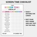 Editable Screen Time Checklist Screen Time Rulesscreen Time - Etsy