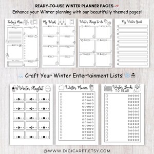 Winter Journal Bundle Printable, Winter Planner Kit,winter Bucket List ...
