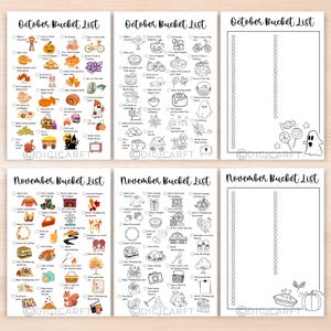 12 Monthly Bucket List Bullet Journal Bundle,monthly to Do List ...