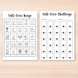 Self Care Journal Printable,self Care Checklist,daily Monthly Self Care ...
