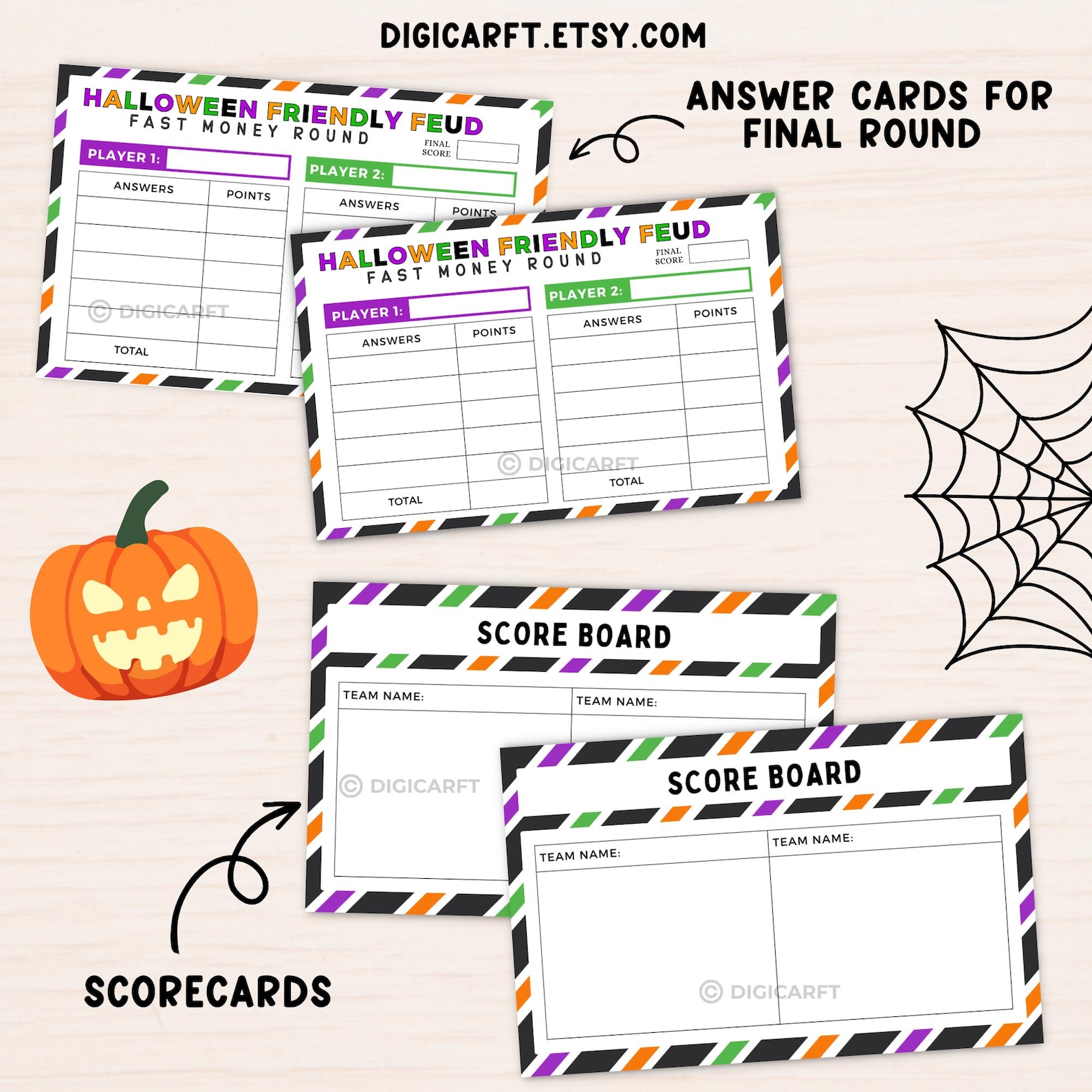 Halloween Friendly Feud Game Printable,family Feud Game,office Party ...