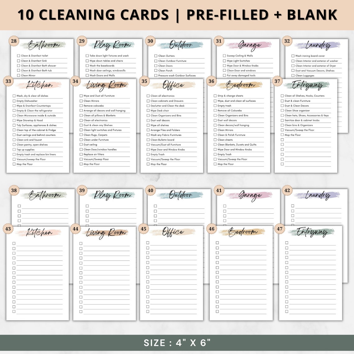 Ultimate Cleaning Schedule Bundle Editablecleaning Planner - Etsy
