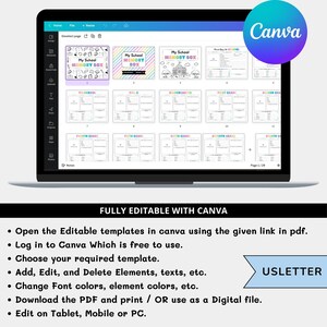 School Memory Box Kit Printable,childhood Memory Book Editable School ...