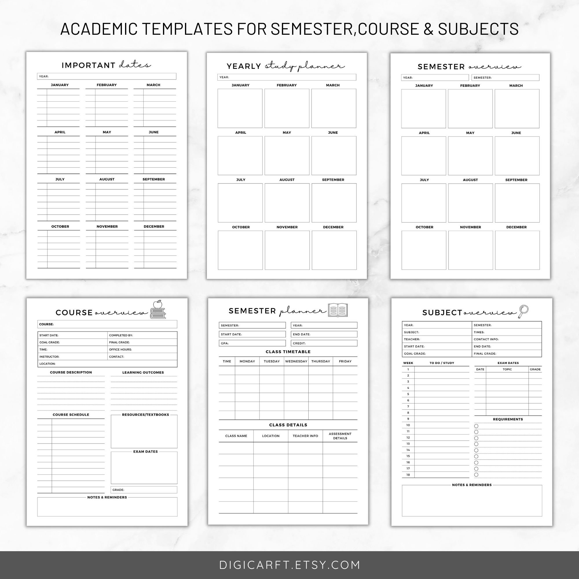 Ultimate Printable Student Planner 2023 2024,college Academic Student ...