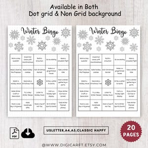 Winter Journal Bundle Printable, Winter Planner Kit,winter Bucket List ...
