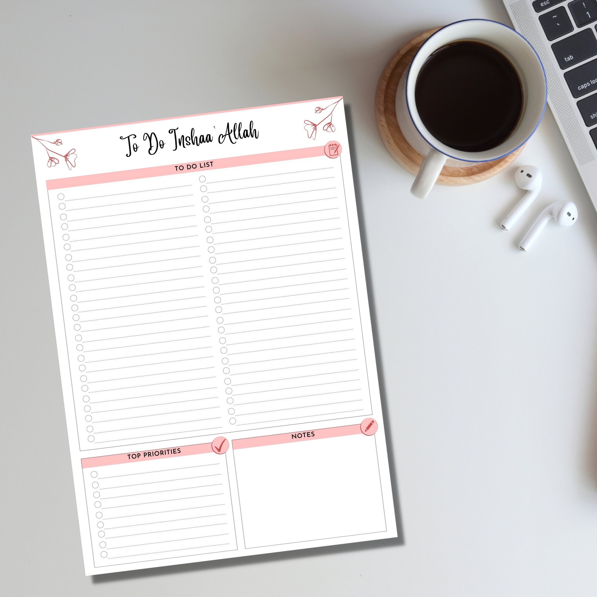 Islamic Daily Planner Printable Islamic Planner Muslim - Etsy Canada