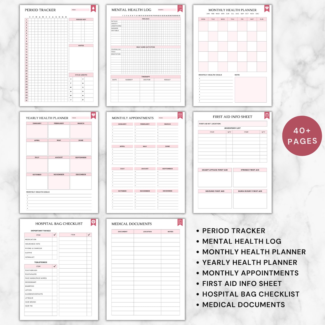 Family Medical Binder Printablehealthcare Planner - Etsy