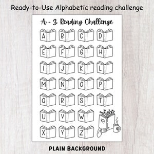 A-z Reading Challenge Printable for Book Lovers,alphabet Reading ...