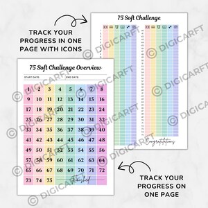75 Soft Challenge Tracker Printable Editable,soft Challenge 75,75 Easy ...