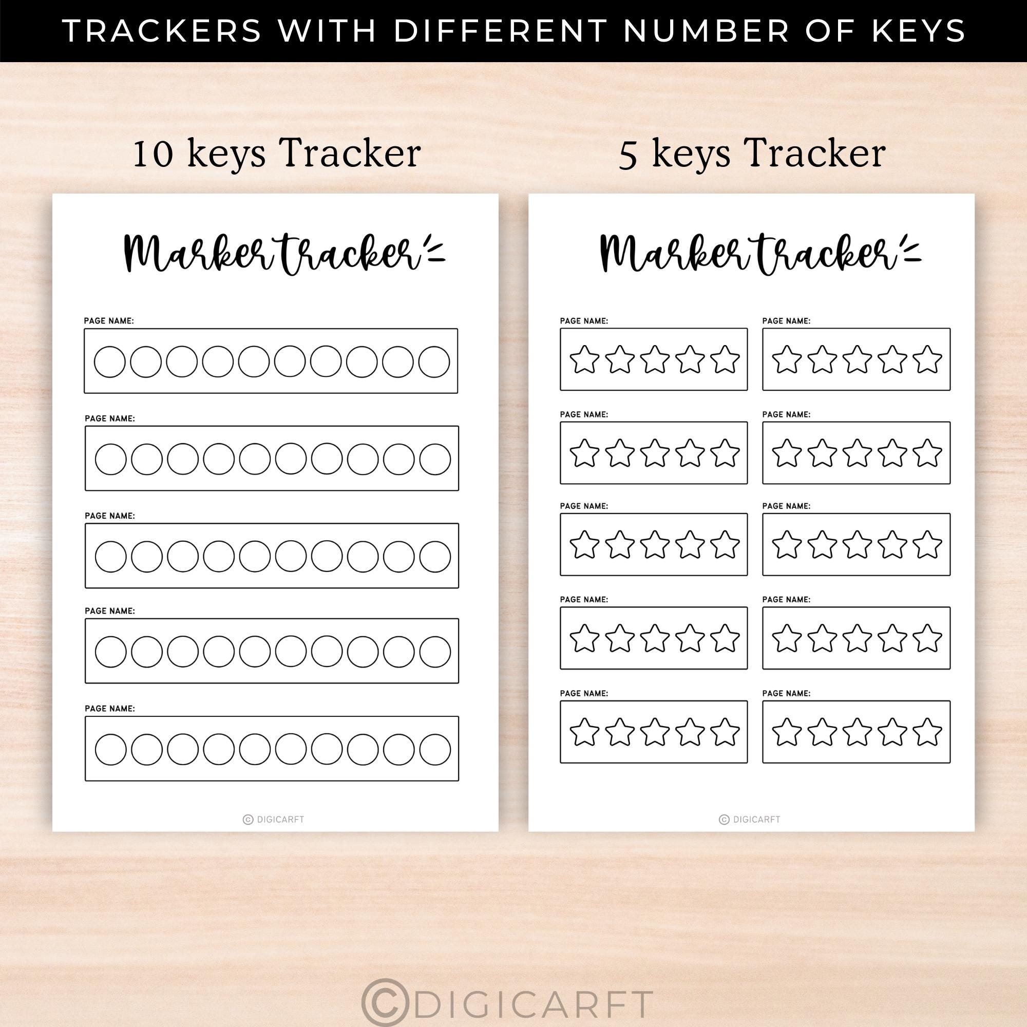 Marker Test Sheet Printable,pen Swatch Template A5,marker Swatch Chart ...
