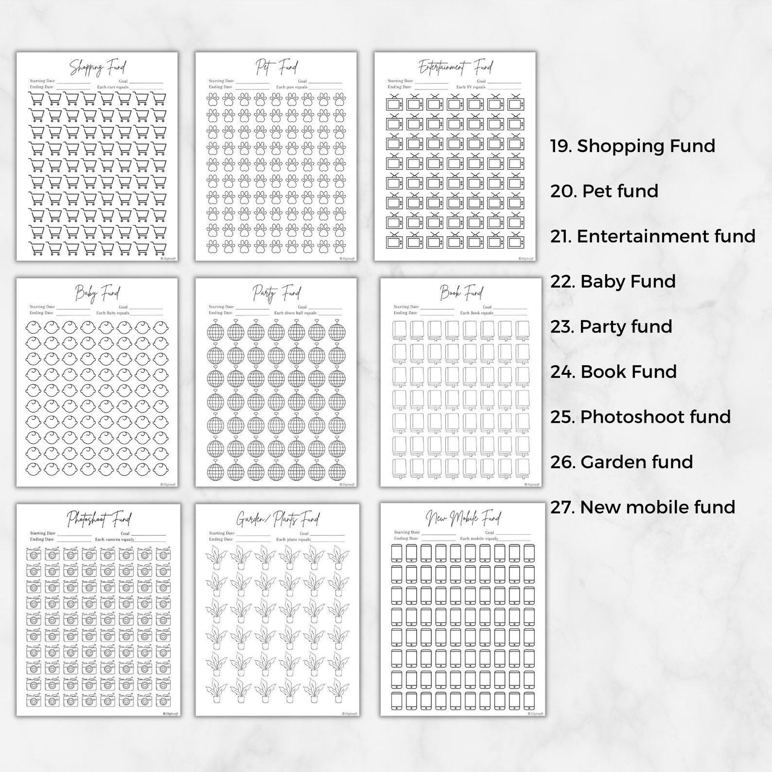 Savings Tracker Bundleprintable Savings Challengea6 Savings - Etsy