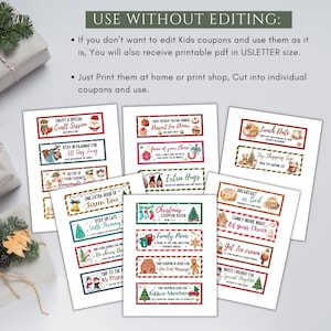 Editable Christmas Coupons for Kids Uk,christmas Coupon Book,christmas ...
