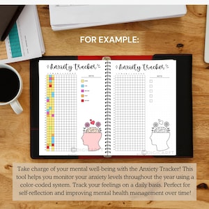 Anxiety Tracker Journal Page Printable,stress Mental Health Yearly ...