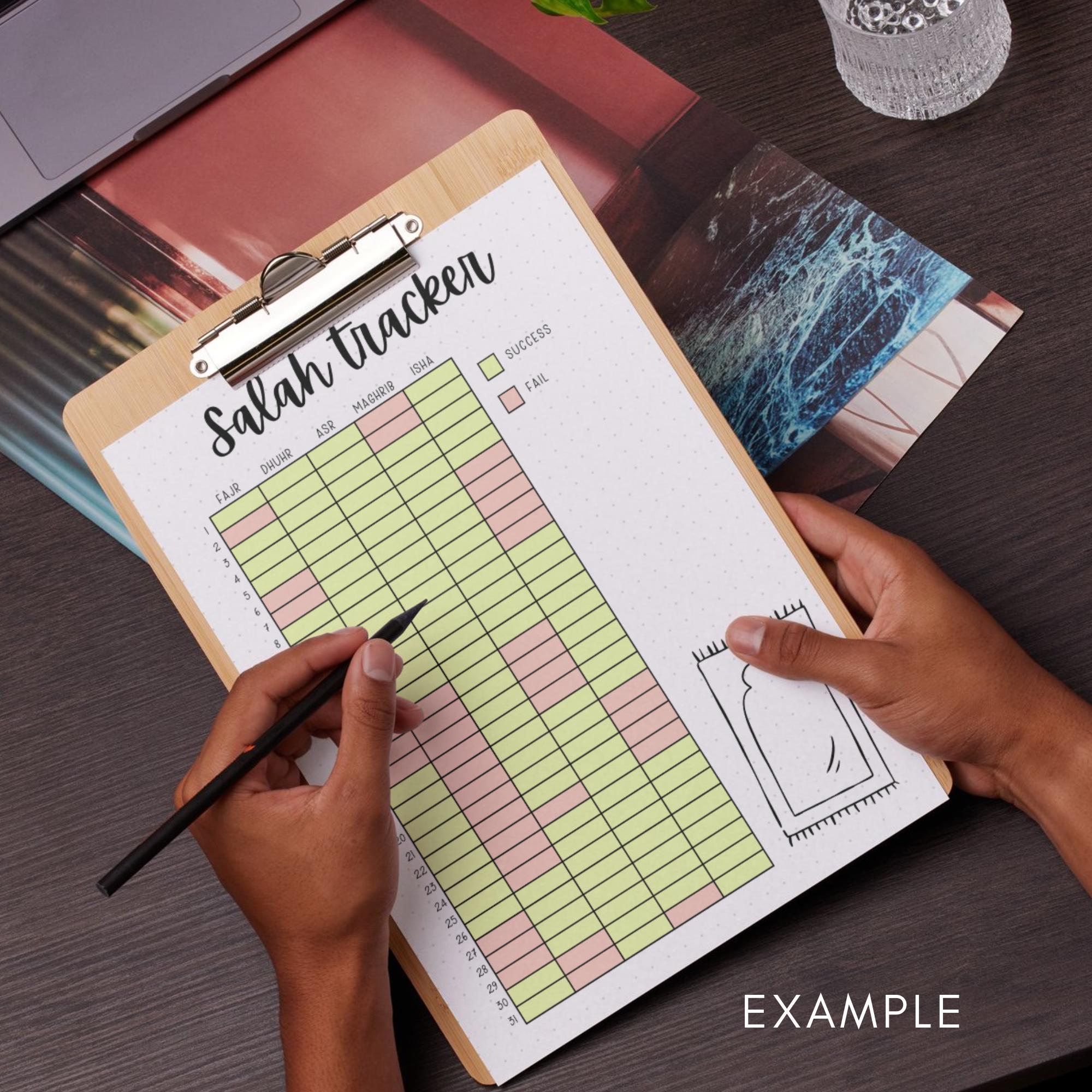 Salah Tracker Printable,muslim Prayer Tracker,monthly Prayer Tracker ...