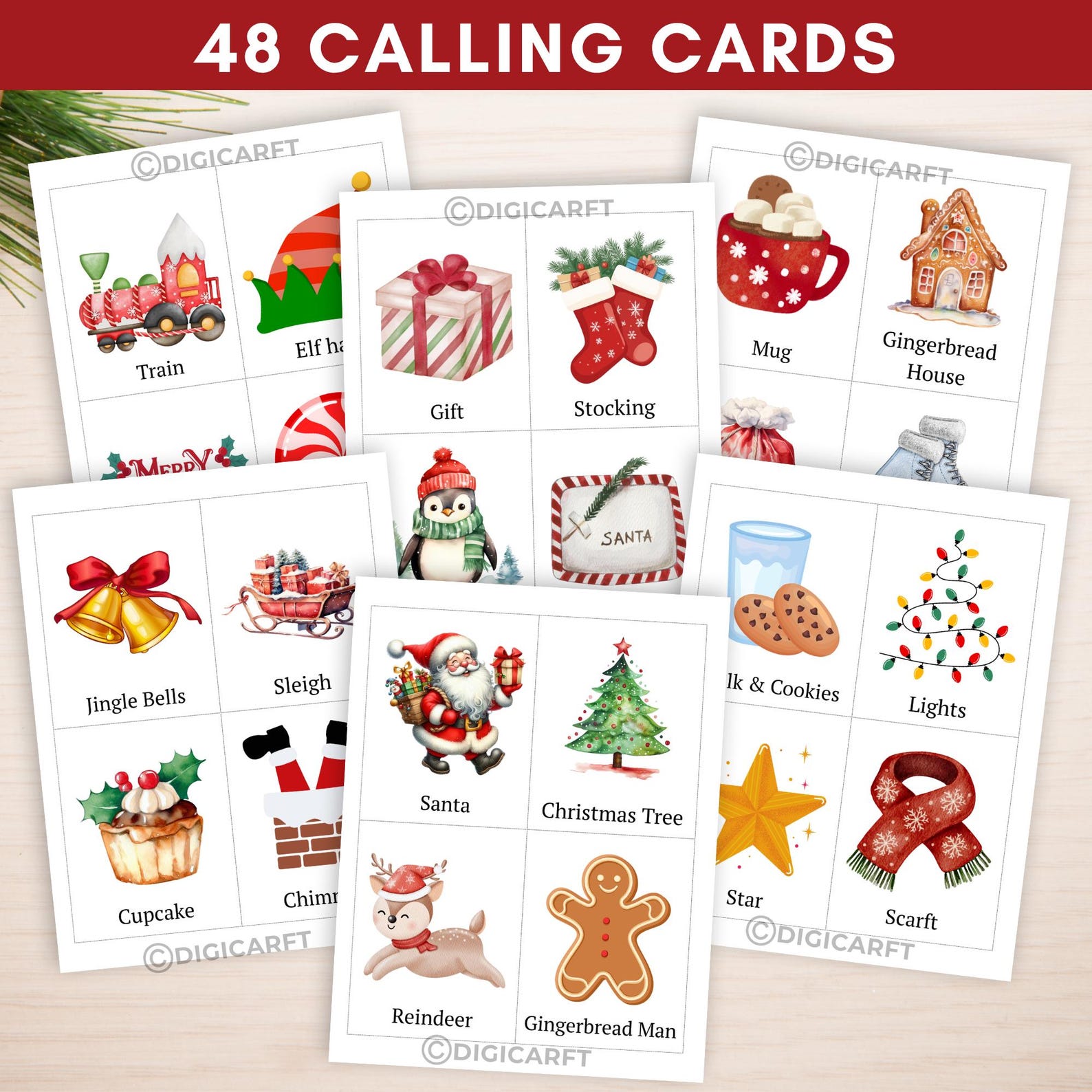 Christmas Bingo Games for Adult,christmas Bingo Cards,holiday Bingo ...
