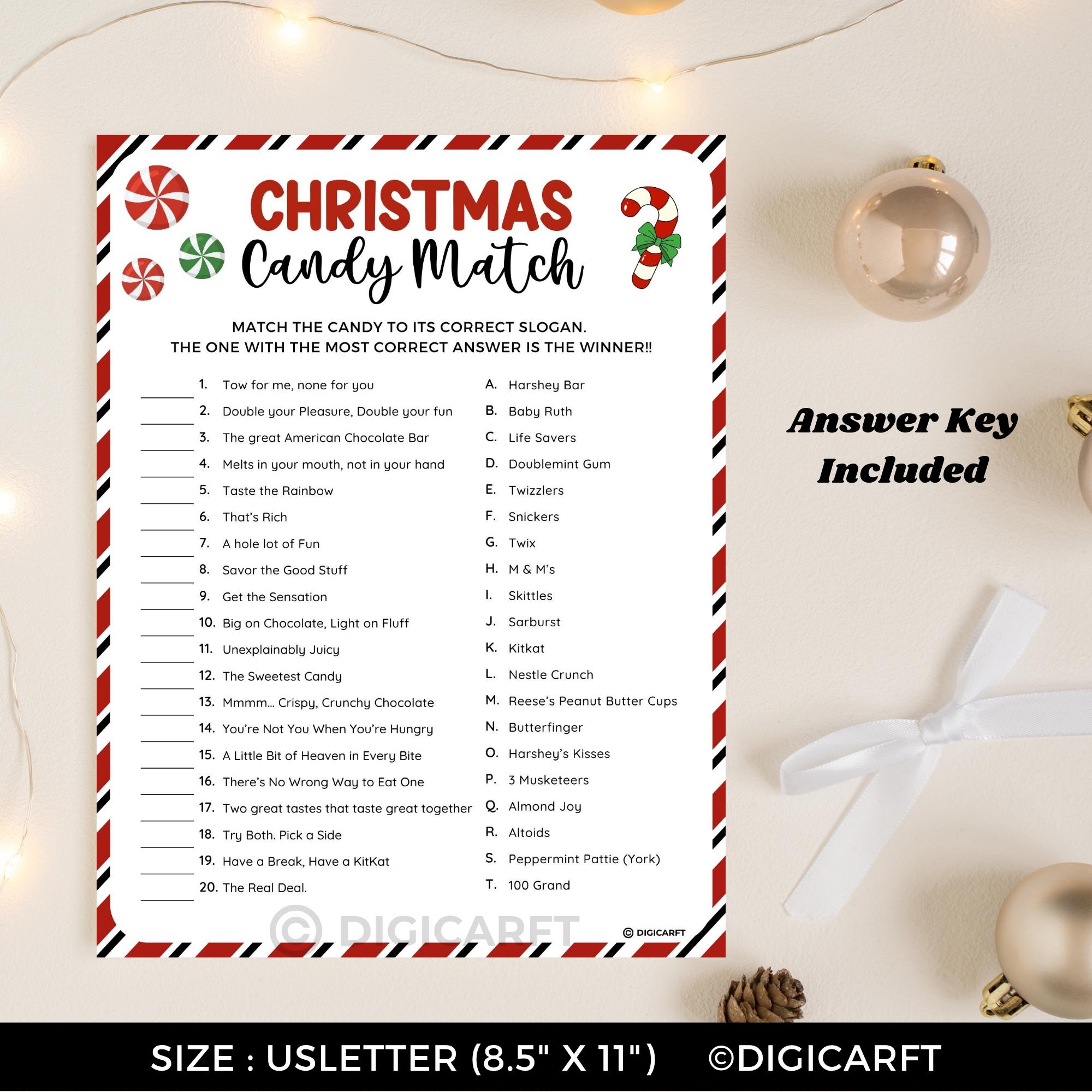 Christmas Candy Match Game,candy Match up Game,christmas Games for Kids ...