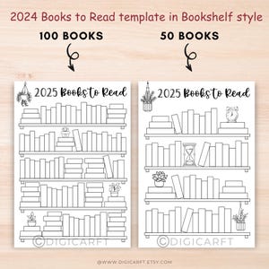 2025 Books to Read Journal List Printable,tbr Template A5 Bujo,50 100 ...