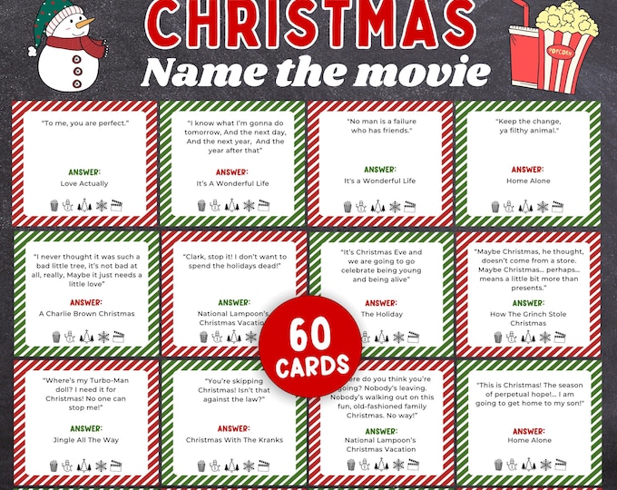 Christmas Movie Game | Christmas Party Game | Name That Christmas Movie ...