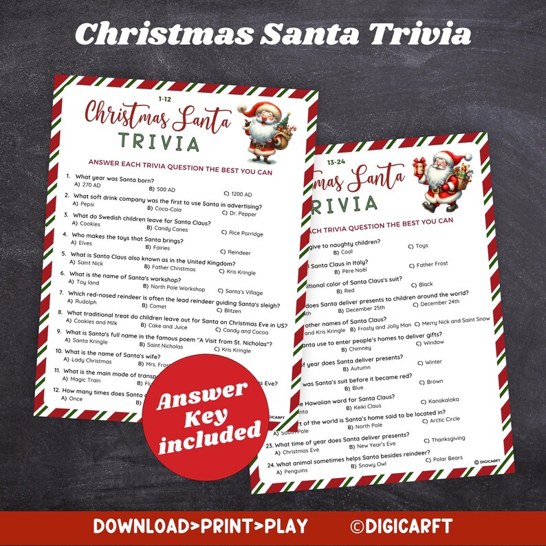 Christmas Trivia Game Printable,christmas Movie Trivia,christmas Party ...