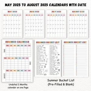 Summer Planner 2025 for Kids Printable,editable Summer Rules Checklist ...
