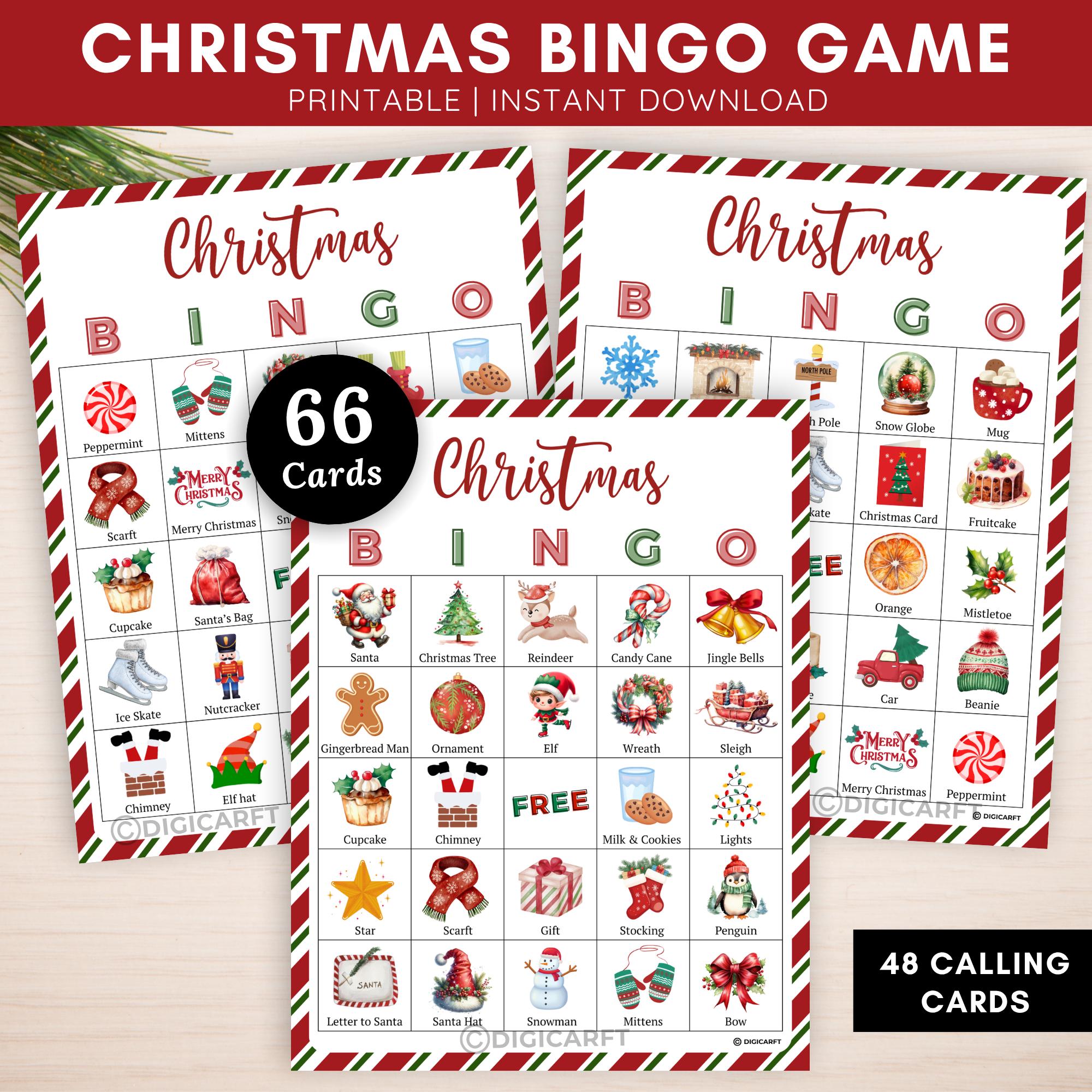 Christmas Bingo Games for Adult,christmas Bingo Cards,holiday Bingo ...