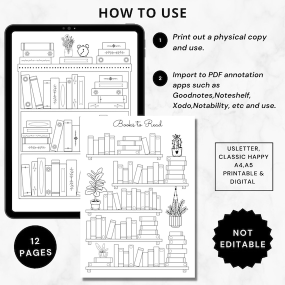 PR215 - Reading Tracker - Printable Insert – My Minimal Planner ...
