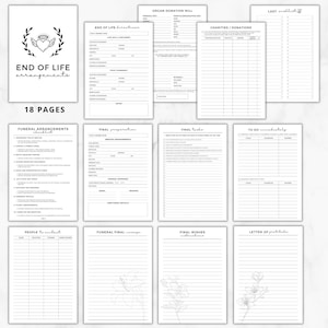End of Life Planner Printable,what If Binder Digital,just in Case of Emergency Planner Bundle ...