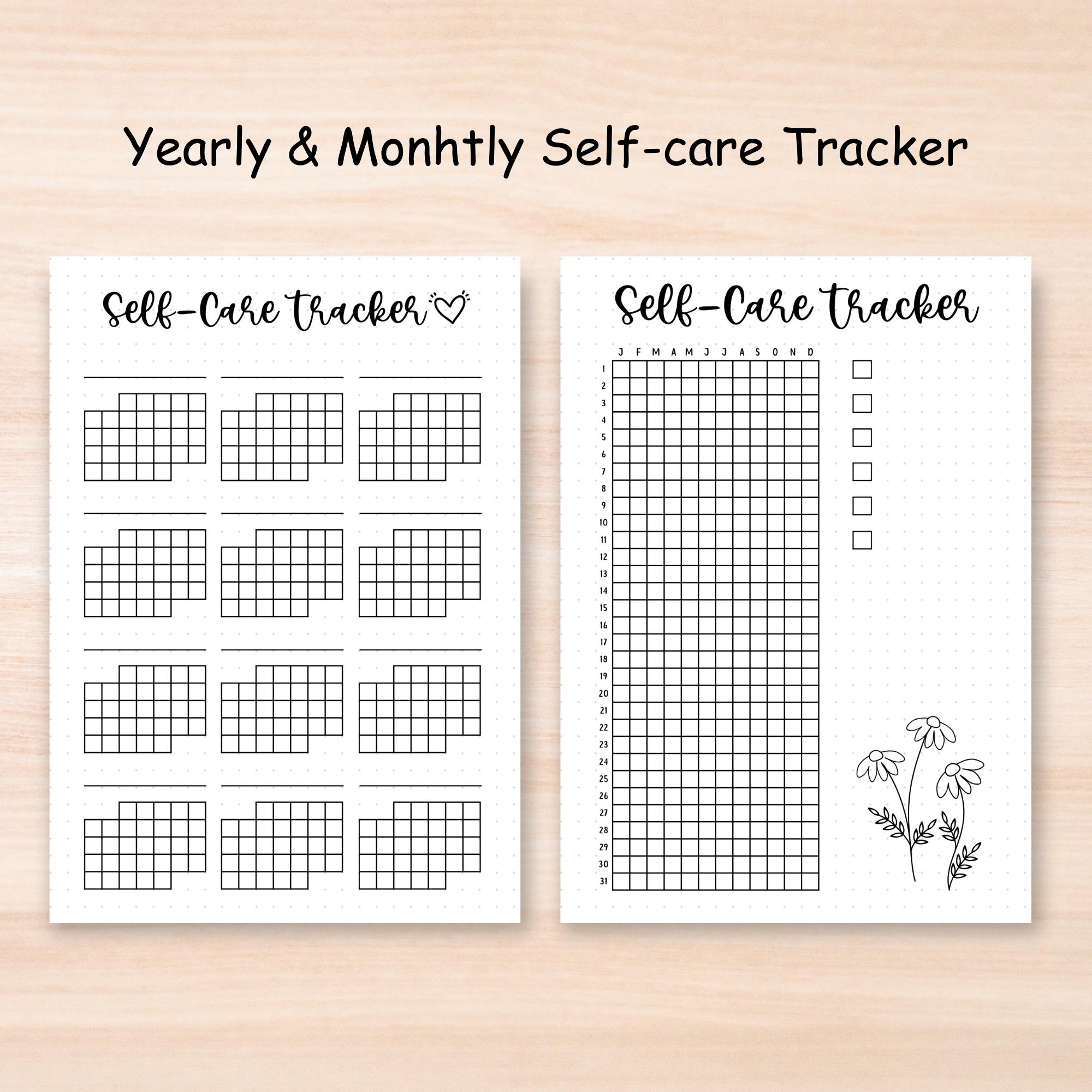Self Care Journal Printable,self Care Checklist,daily Monthly Self Care ...