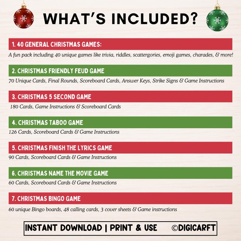 Ultimate Printable Christmas Game Bundle,fun Christmas Party Games for ...
