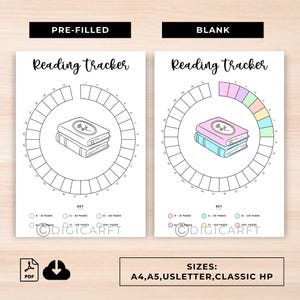 Monthly Reading Tracker Printable,daily Reading Habit Tracker Log ...