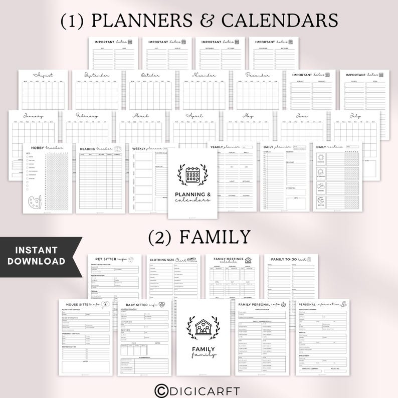 Home Management Binder Printable,ultimate Life Planner Bundle 2025,the ...