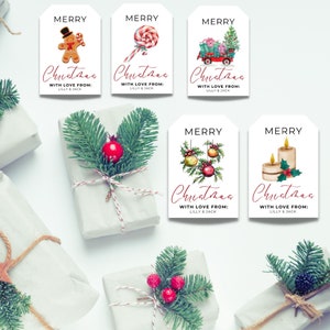 Buy Merry Christmas Gift Tags Sets Editable,santa Gift Tags Editable ...