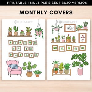March Journal Bundle Plants Printable,march Monthly Cover Calendar ...