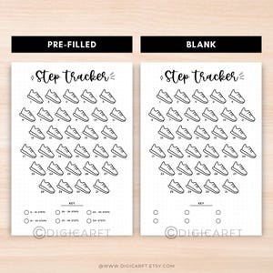 Monthly Steps Tracker Printable,a5 Bullett Journal Page,daily Steps ...