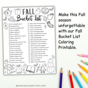 Printable Fall Bucket List Template,autumn Bucket List Ideas,fall ...