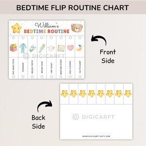 Routine Flip Chart Editable Kids,morning Routine,chore Chart,bedtime ...