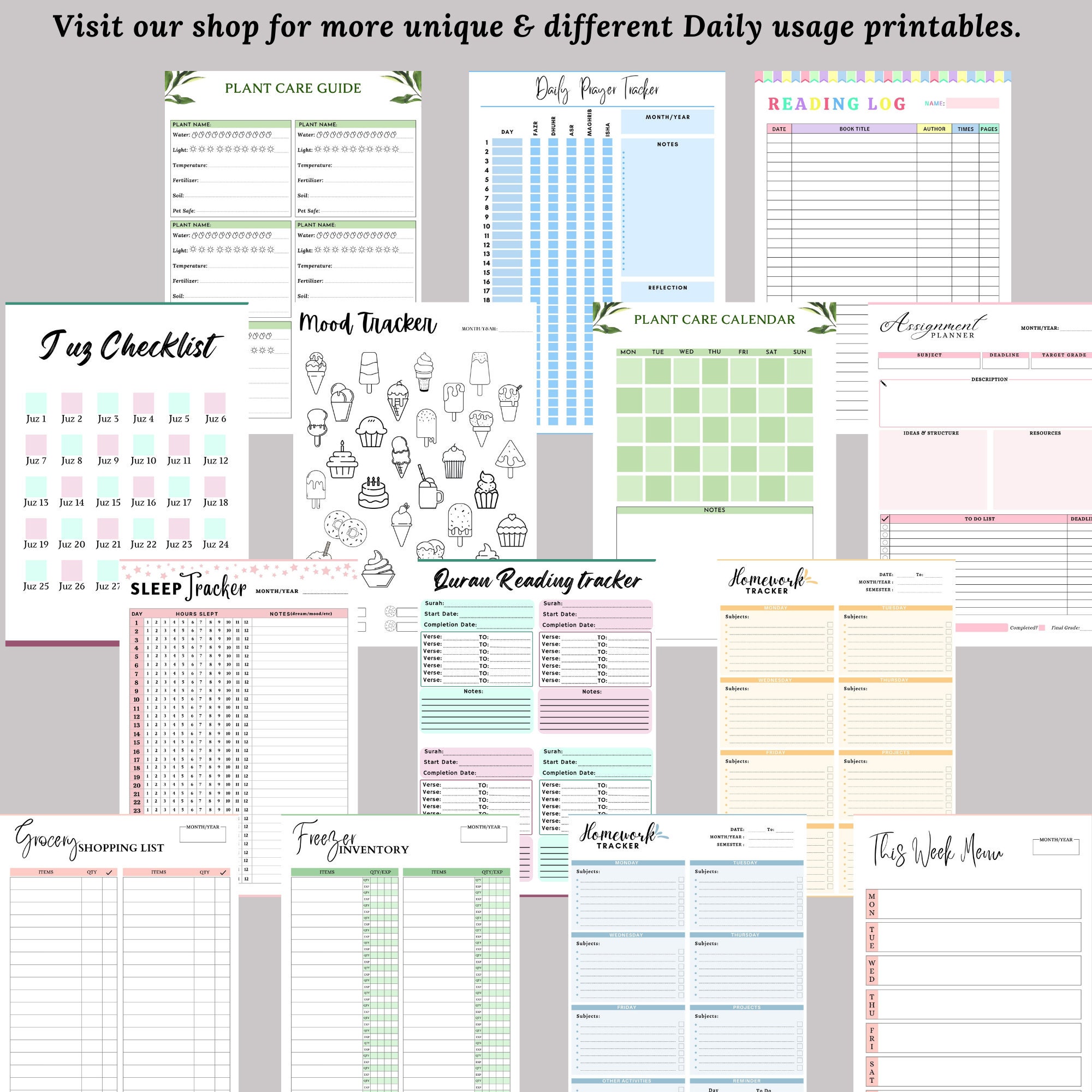 Islamic Daily Planner Printable Islamic Planner Muslim - Etsy Canada