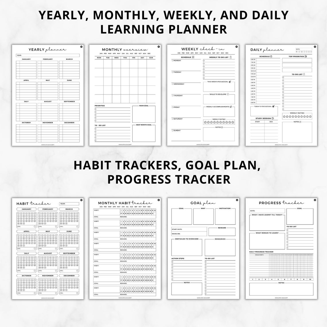Language Learning Planner Printable,language Study Notebook,vocabulary ...
