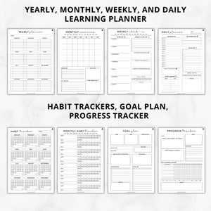 Language Learning Planner Printable,language Study Notebook,vocabulary ...