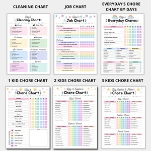 Editable Chore Chart for Multiple Kids Daily Checklist Canva,editable ...